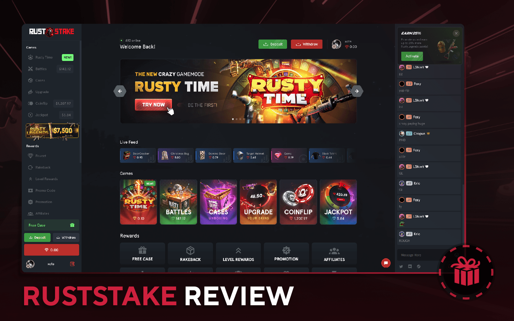 RustStake Review in 2025 - Pros and Cons - Free Bonus Code